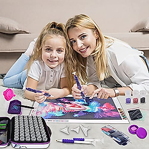 POLRAI Diamond Painting Storage Containers 60 Slot Diamond Storage Case Diamond Painting Accessories, Diamond Art Accessories and Tools for DIY 5D Diamond Art Craft Jewelry Bead Rhinestones Organizer