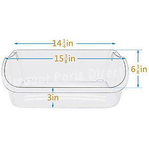 240356402 Clear Refrigerator Door Bin Side Shelf For Electrolux and Frigidaire, Upper Slot Replacement Shelf, Gallon Size - Replaces AP2549958, 240430312, 240356416, 240356407, and more