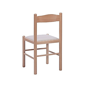 Linon Julian Wood Set of Two Side Dining Chairs in Natural Brown