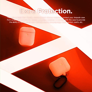 elago AirPods Hang Case - [Extra Protection] [Added Carabiner] - for AirPods Case (Neon Hot Pink)