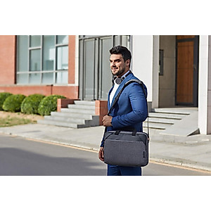 Lenovo 15.6" Laptop Urban Toploader T530, Fits Up to 15.6-Inch Laptops, Water-Repellent Material, Padded PC Compartment, Zippered Workstation, On-The-Go Charging, GX40X54262, Charcoal Grey, Gray