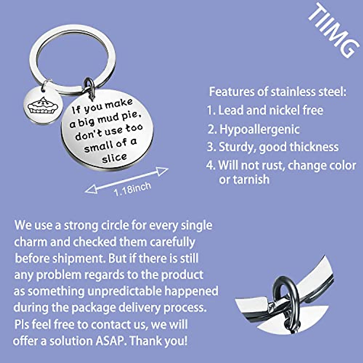 ITYSL Inspired Keychain Netflix Show Gift Comedy Lover Gift TV Show Fans Gift (make a big mud pie)