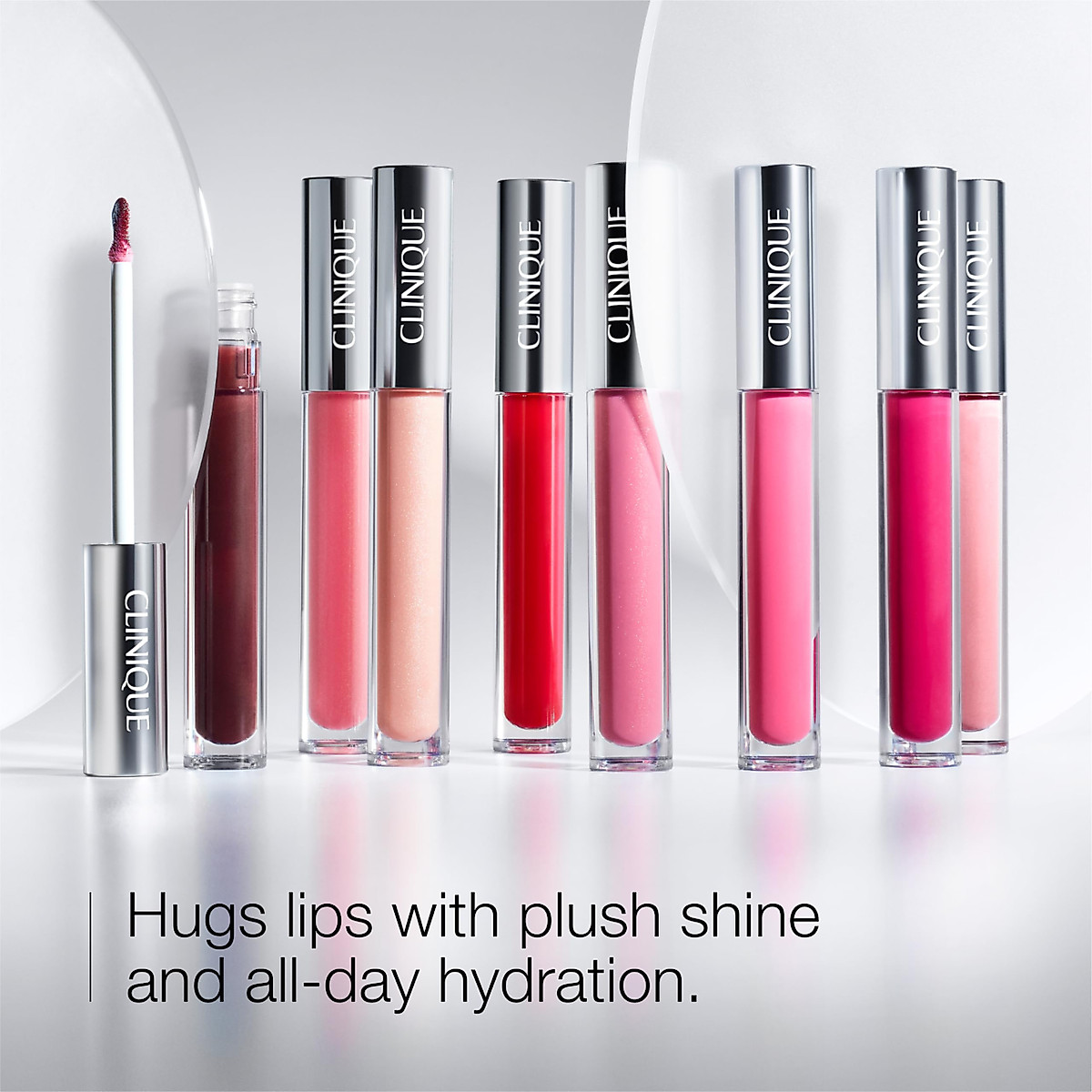 Clinique Pop Plush Creamy Lip Gloss With Hyaluronic Acid + Blend of Aloe Butter, Avocado Butter + Shea Butter | Hydrating + High Shine, Black Honey Pop