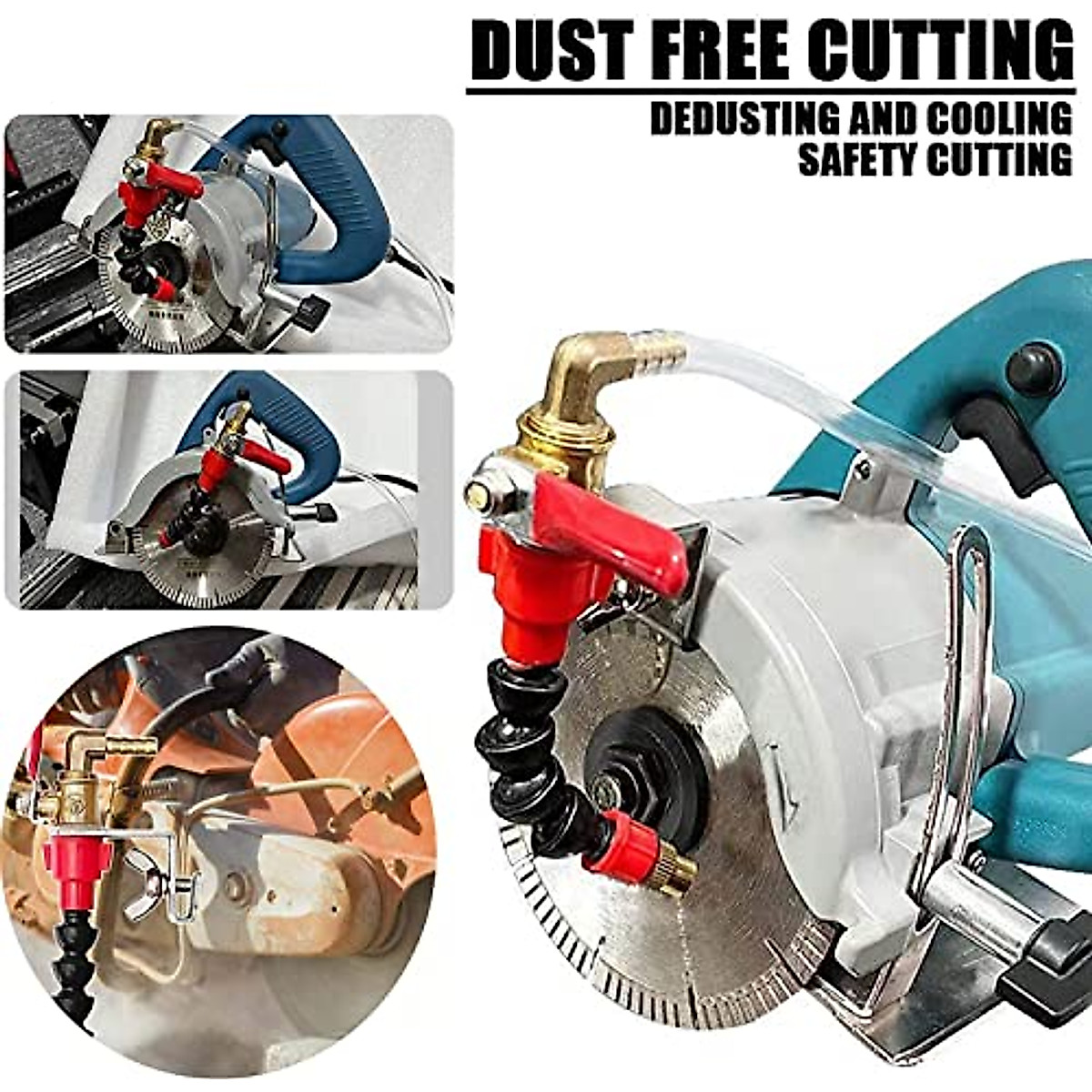 Dust Remover Water Sprayer for Cutting Machine, Cutting Machine Misting System Water Sprayer, Cutting Saw & Grinder Water Attachment for Dust-free Cutting (Choice A)