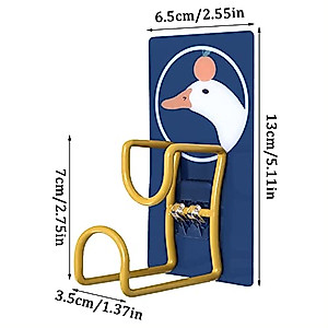 Bsxgse Hooks for Home Use Multi Purpose Wall No Punching Washbasin Stand Wall Hanging Bathroom Basin Storage Rack for Bathroom Kitchen Curling Stones for (D, One Size)