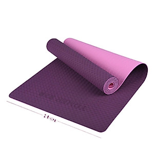 NA Yoga Mat 80cm Widened, Lengthened and Thickened Two-Color Yoga Fitness Non-Slip Home