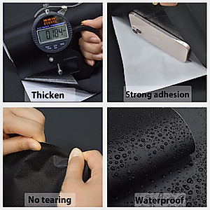 Aniboo Matte Black Peel and Stick Wallpaper Black Contact Paper for Cabinets and Drawers Self Adhesive Removable Wallpaper for Bedroom Bathroom Black Countertop Contact Paper Waterproof 78.7inL15.7inW