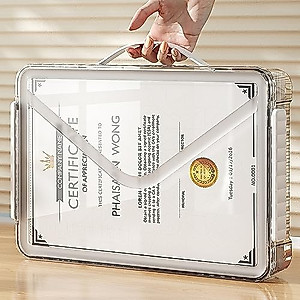 LIPCHEEGO A4 Scrapbook Paper Storage, Photo Storage Box, Plastic File Box (2Pack, Blue)