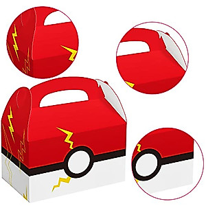 Video Game Goodie Bags 16 Pcs Gift Candy Treat Boxes for Kids Boys Girls Fairy Ball Comic Monster Video Game Anime Themed Party Decorations Supplies Favors