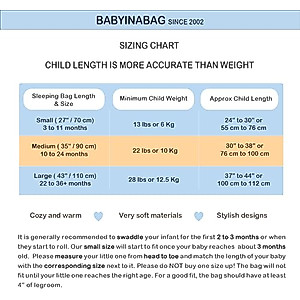 BABYINABAG Baby Sleeping Bag and Sack, Minky Dot, Quilted Winter Model, 2.5 Tog Very Warm for Infants and Toddlers (Large (22 mos - 3T))