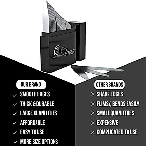 Quality Stays Metal Collar Stays for Men – Set of 40 Dress Shirt Collar Stays for Men, 3 Sizes in a Divided Box