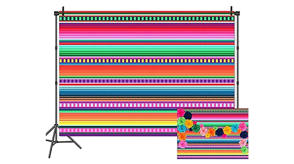 Vibrant Mexico Fiesta Photo Backdrop 7x5ft for Celebrations