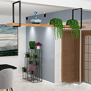 Ceiling Floating Wine Rack - Hanging Solid Wood Shelf Bottle Rack, Hanging Ceiling Rack Wall Shelf, Suspended Wrought Iron Solid Wood Wine Rack, Bar Kitchen Display Stand ( Size : 120*30*50CM )