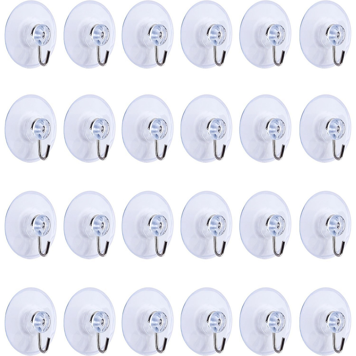 34 Mini Suction Cups with Metal Hooks 25 pack