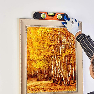 DOWELL Magnetic Level Torpedo Level 11" Box Spirit Bubble Level Shockproof Top Vial Alloy Frame 180 90 45 Degree HY030636