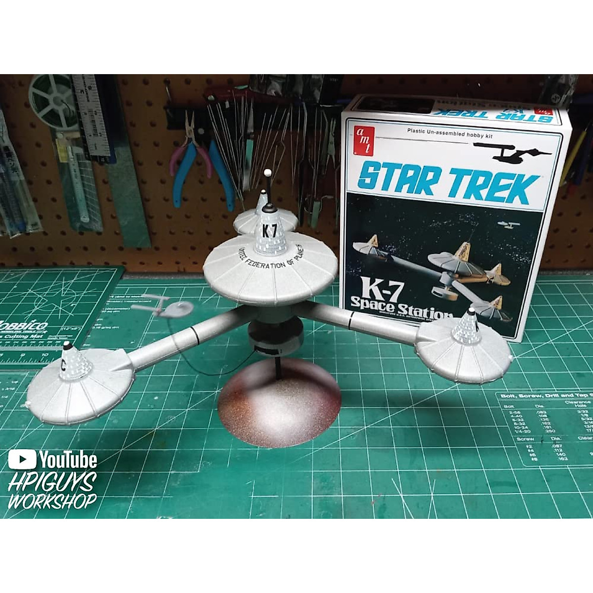 AMT Star Trek K-7 Space Station 1:7600 Scale Model Kit