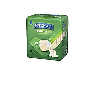 MEDLINE FITEXTRAXLG FITEXTRAXLGZ FitRight Extra Briefs (Pack of 20)