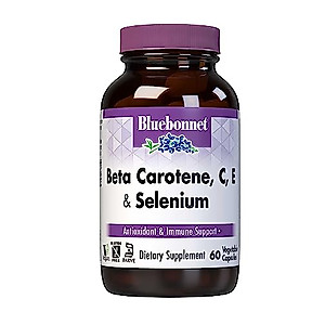 BlueBonnet Beta Carotene C and E Plus Selenium Vegetarian Capsules, 60 Count