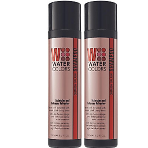 Watercolors Semi Permanent Color Depositing Shampoo. Sulfate & Paraben Free to Maintain & Enhance Hair Color 8 fl oz - CRIMSON SPLASH (2 Count)
