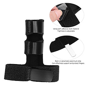 Compression Finger Splint, Adjustable Finger Support Brace Finger Brace, Finger Splints for Arthritis Pain Tendon Injury, Breathable Finger Joints Orthosis Stabilizer