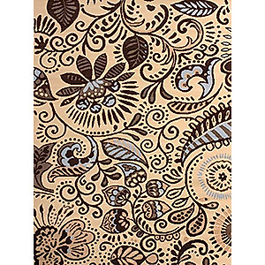 United Weavers Dallas Bandanna Area Rug - Blue, 8x11, Paisley Indoor Rug with Graphic Pattern, Jute Backing
