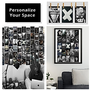 Photo Collage Kit Gloomy for Wall, 100 Pictures Black and White Aesthetic Posters for Wall Decor | Dark Academia Retro Decor for Bar