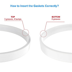 5 Pack Rubber Gaskets Replacement Seal White Ring for Nutri Ninja Blender Replacement for Ninja Auto iQ Pro Extractor CT680 BL456-30 BL480 BL681A BL682 BL640 (3.94 inch Gaskets)