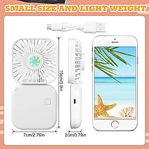 Hortsun 24 Pcs Necklace Fans Portable Neck Fan USB Rechargeable Battery 3 Speed Air Circulatory Handheld Fan for Cooling Small Personal Hand Free Fan Travel Office(Blue, Pink, White)