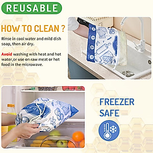 2-Pack Beeswax Bread Bags for Homemade Bread，Reusable Sourdough Storage Bags with Premium Beeswax Coating for Loafs Baguette Fresh Keeping,Great Homesteading Essentials and Baking Gifts.