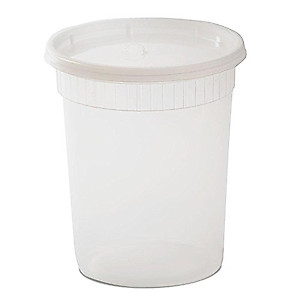 YW Plastic Soup/Food Container with Lids, 32 oz, 240 Piece