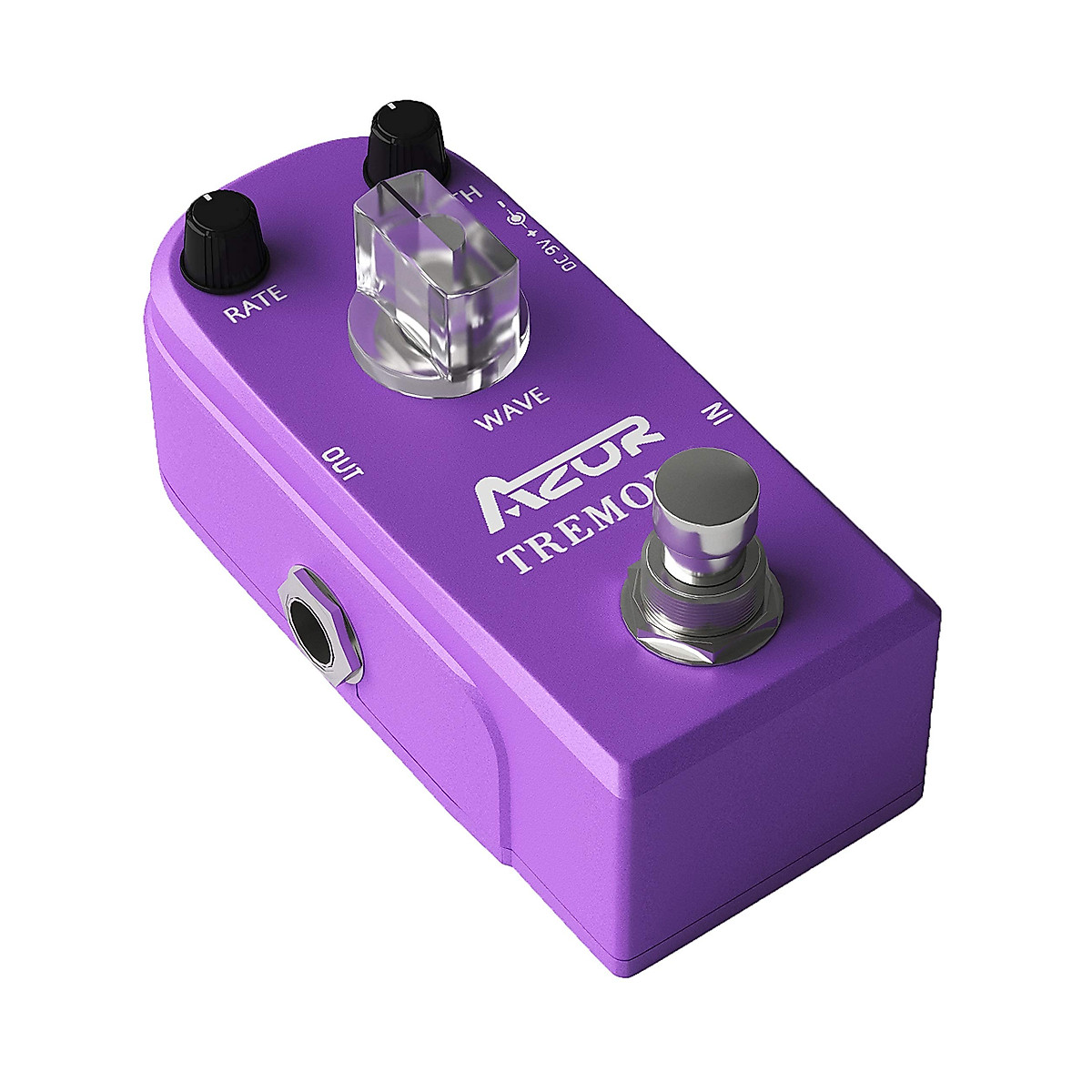 AZOR Pedal Power Adapter with Mini Pedal Tremolo Classic Guitar Effect Pedal