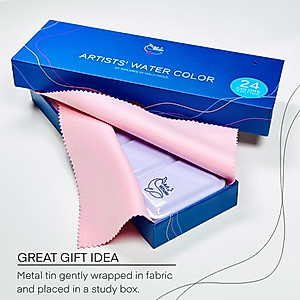 Art Whale Artists' Watercolor 24 Colors in Half-Pans