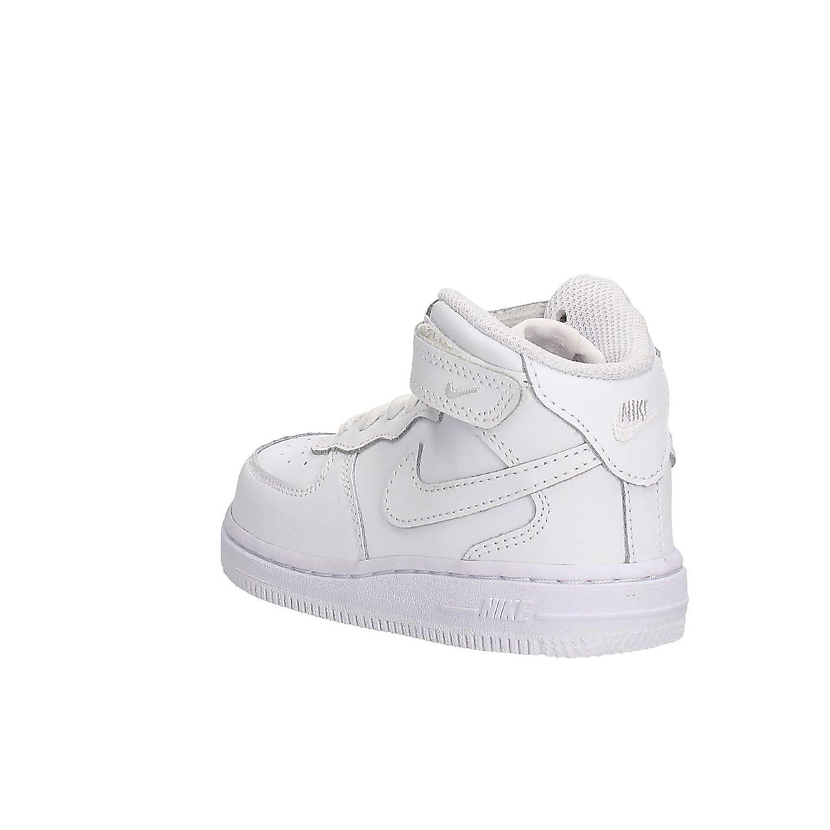 Nike Toddlers Force 1 Mid (TD) White/White/White Basketball Shoe 10 Infants US
