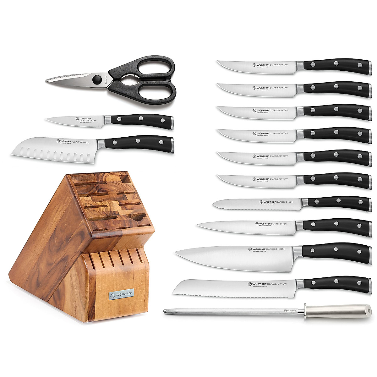 WÜSTHOF Classic IKON 15-Piece Knife Block Set