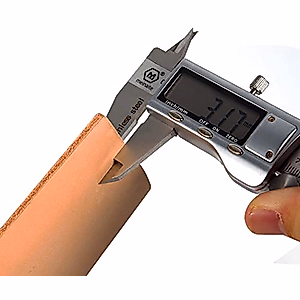 Double side 8" x 3" Leather Strop with Dual-sidedt Tape, Green & White Polishing Compound Kit for Honing & Sharpening Knives, Kitchen & Chef Knives, Straight razor, Wood Carving Chisels Brown