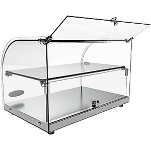 KoolMore - DC-2C 22" Commercial Countertop Bakery Display Case with Front Curved Glass and Rear Door - 1.5 cu. ft.