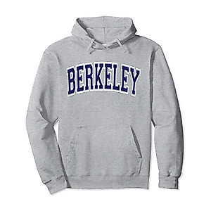 Berkeley Arched Dark Blue Text Pullover Hoodie