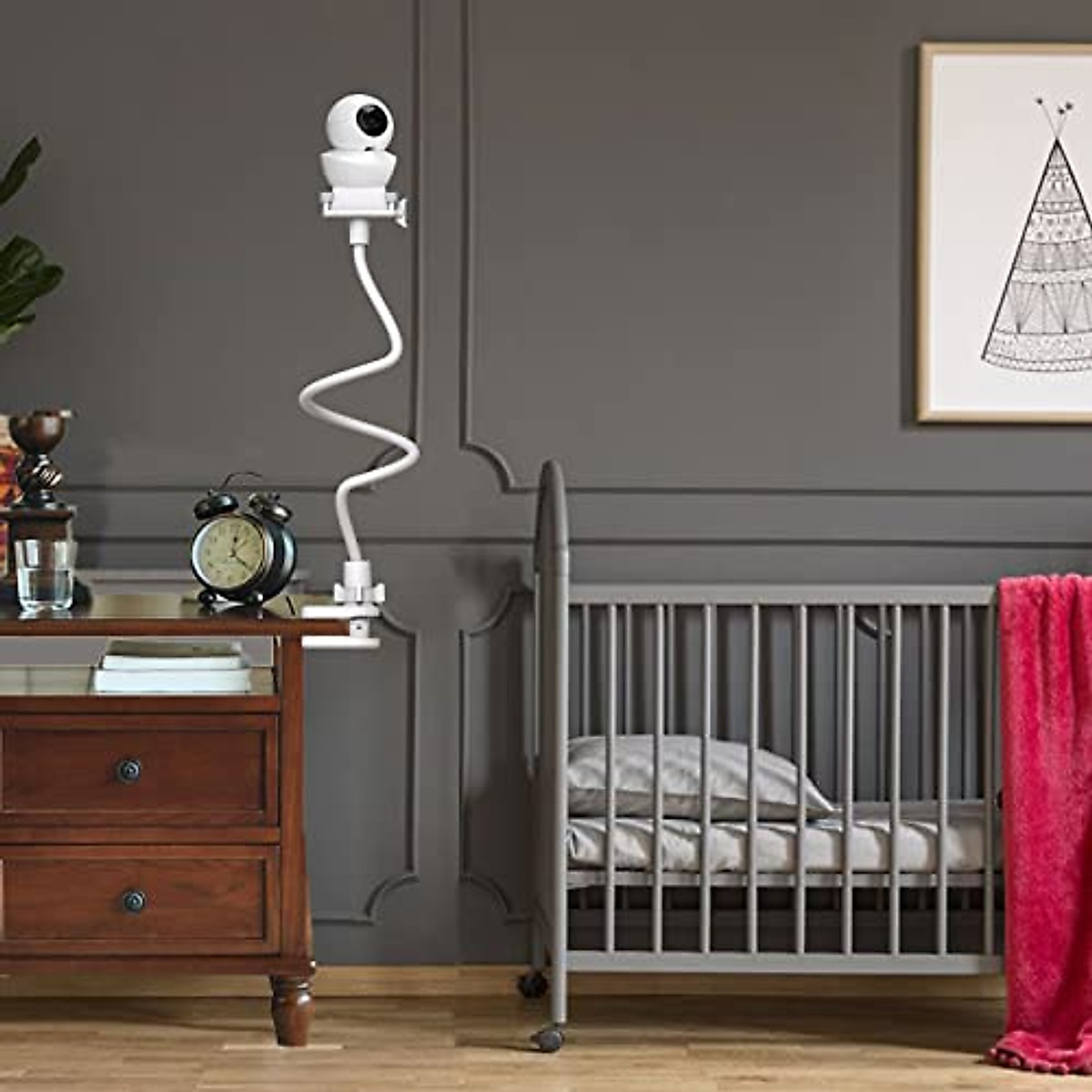 Universal Baby Camera Mount Flexible Baby Monitor Holder Shelf Compatible with Infant Optics Baby Monitor,Baby Monitor Camera Holder Strong Camera Shelf Bracket Compatible with Most Baby Monitors