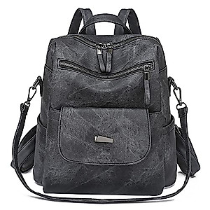 Women's Fashion Large Capacity Multipurpose Backpack Ladies Backpack Vintage Backpack (Black)