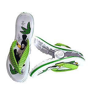 White Toucan Flopes Style Beach Towel Clips Jumbo Size for Beach Chair, Cruise Beach Patio, Pool Accessories for Chairs, Household Clip, Baby Stroller. by C&H Solutions