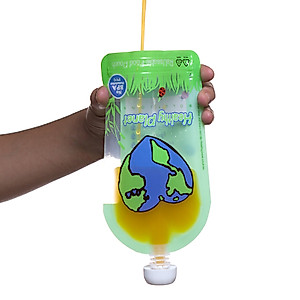 Healthy Planet Solutions Reusable Food Pouches Clear Plastic Storage | Washable Freezable Refillable Resealable | Double Leak Proof Zipper | Excellent Baby Food Storage