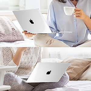 Mektron Case for MacBook Air 15 INCH 2024 M3 A3114 /2023 M2 A2941 Case with 15.3" Liquid Retina Display & Touch ID Cover, Plastic Hard Shell with Screen Protector, Crystal Clear