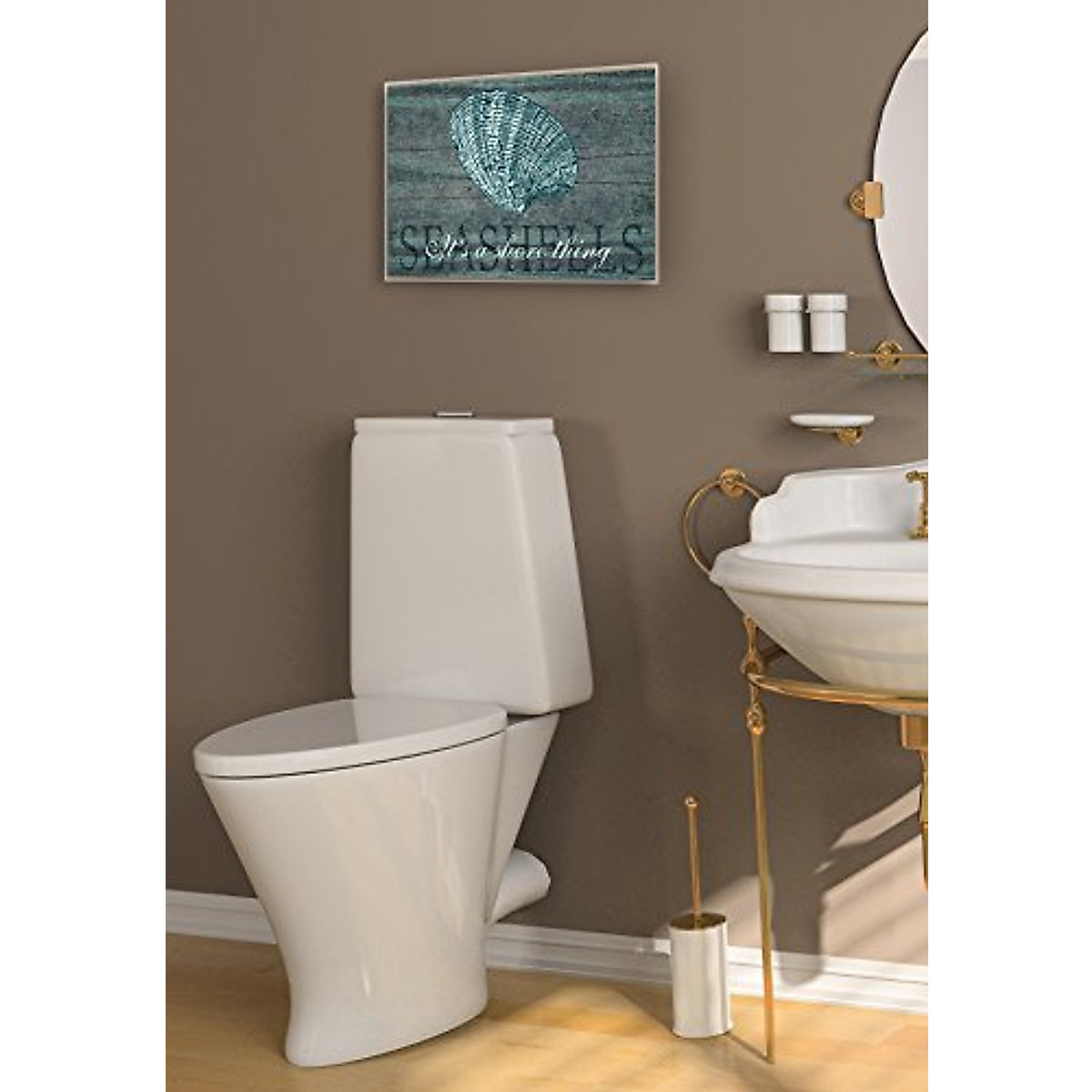 Stupell Home Décor It's A Shore Thing Seashell Rectangle Wall Plaque, 10 x 0.5 x 15, Proudly Made in USA