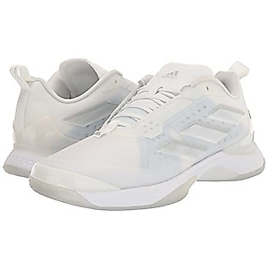 adidas Women's Avacourt Tennis Shoe, White/White/Silver Metallic, 7