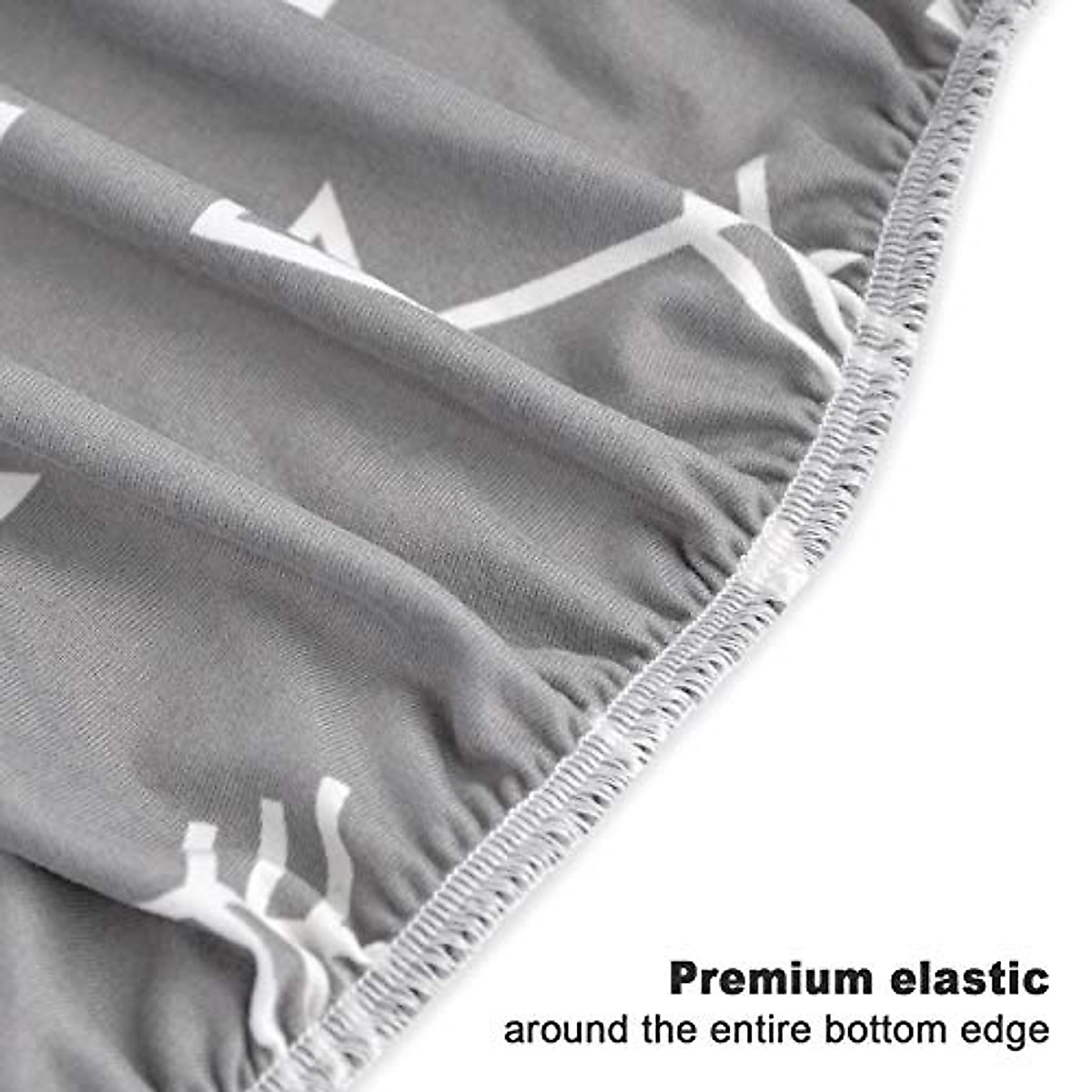 BORITAR Changing Pad Covers Soft Stretchy Jersey Knit 2 Pack, Semi-Waterproof Chang Table Covers for Boys with Grey Arrow and Circle Printed