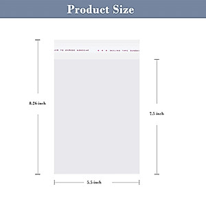 Miraclekoo 200Pcs 5-1/2 x 7-1/2 Inch Transparent Thick Greeting Card Plastic Sleeves Clear Self Sealing Cellophane Cello Bags - Fit 5 X 7 Inch Cards Envelope A6 A7 Photos Cookie