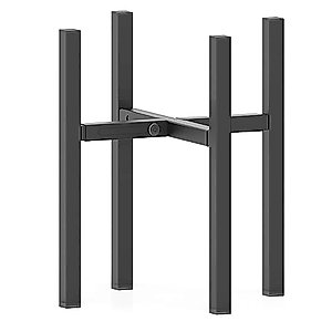 DDPow Plant Stand for 10"-16" Plant Pot, Plant Stand Indoor Outdoor Corner, Adjustable Metal Heavy Duty Plant Stand for Large Pot (Black 1 Pack)