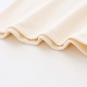 MODNTOGA Toddler Turtleneck Baby Girl Boy Long Sleeve Shirt Solid Color Mock Neck Shirt Knitwear Blouse Fall Winter Clothes (Cream-Coloured, 80(12-18Months))