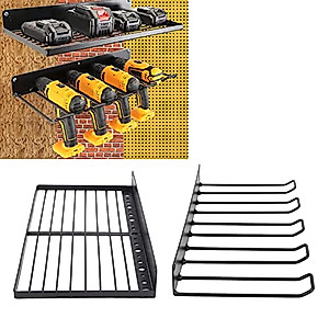 Power Tools Organizer Alloy Steel Electric Drill Storage Multifunctional Storage Rack with Screws for Garage