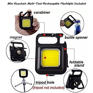 Nitecore NB10000 GEN II Ultra-Slim 10000mAh Quick-Charge Power Bank with USB and USB-C Dual Outputs and Cables for Phones, Headlamps LifeMods Bundled with a Mini Multi-Tool Keychain COB Flashlight